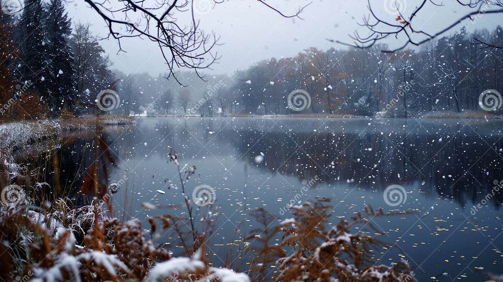 The Stillness of the Lake Undisturbed by the Gentle Flutter of Falling ...