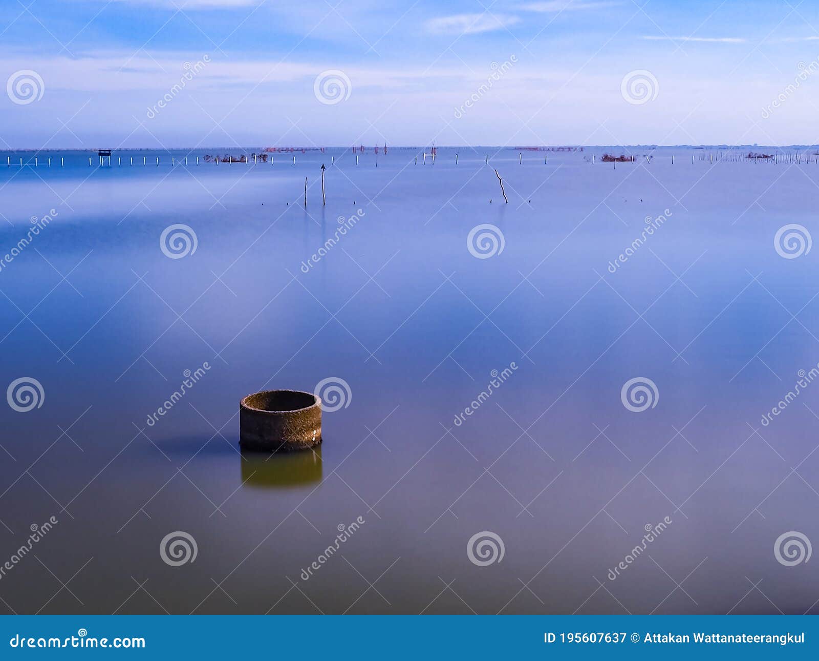 The Stillness of the Lake Water Stock Image - Image of cloud, shore ...