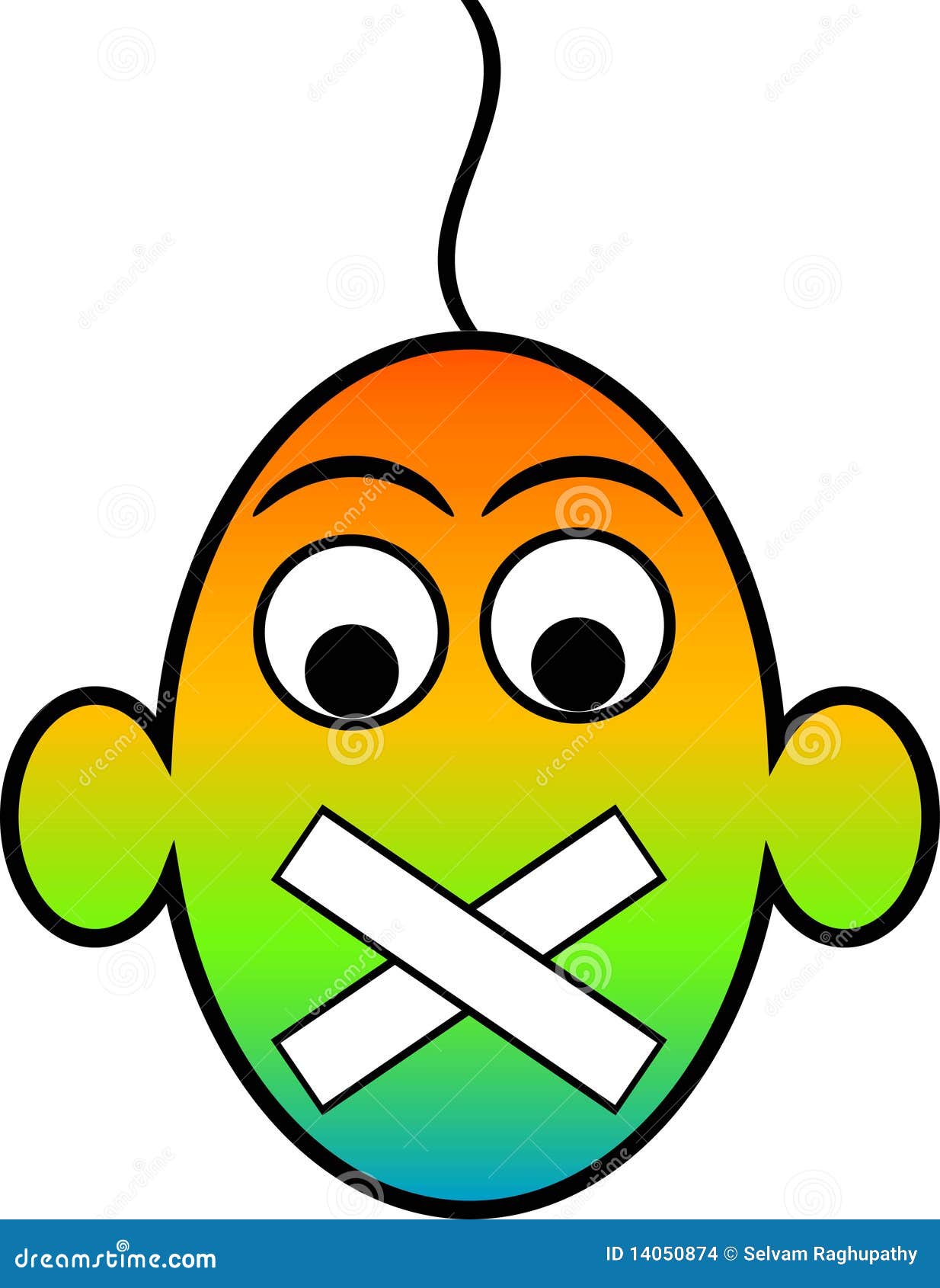 Stilte vector illustratie. Illustration of dekking, grappig - 14050874