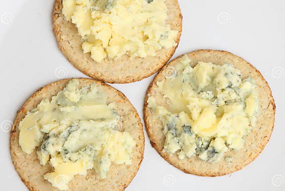 Stilton Cheese & Biscuits Stock Image - Image of cracker, mature: 11530887