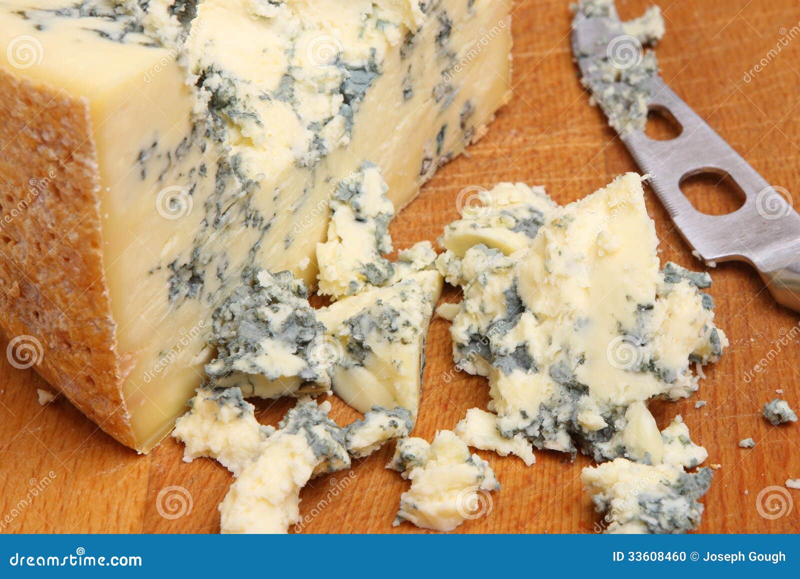 Stilton Cheese on Cheeseboard Stock Photo - Image of rind, truckle ...