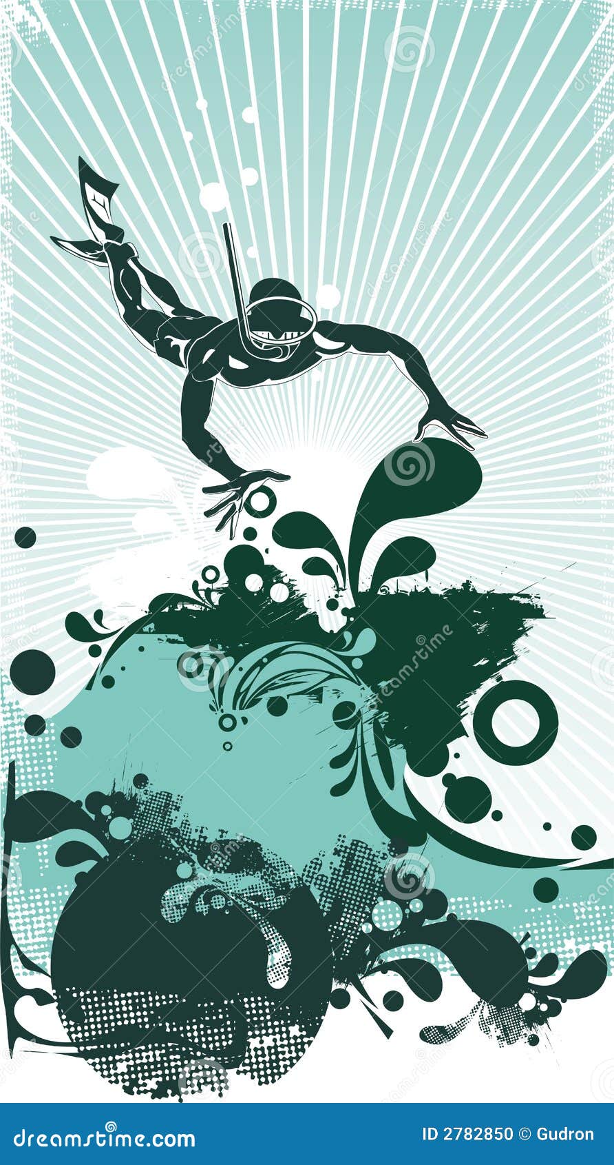 Stilyzed Vector Scuba Diver Stock Vector - Illustration of oxygen ... Stilyzed Vector Scuba Diver Stock Vector - Illustration of oxygen ...