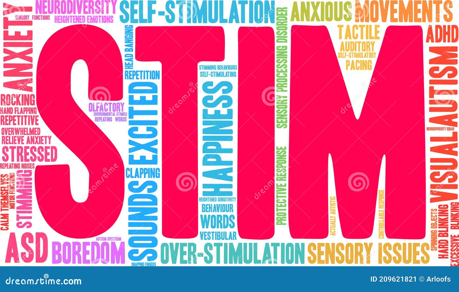 Stim Word Cloud stock vector. Illustration of clapping - 209621821