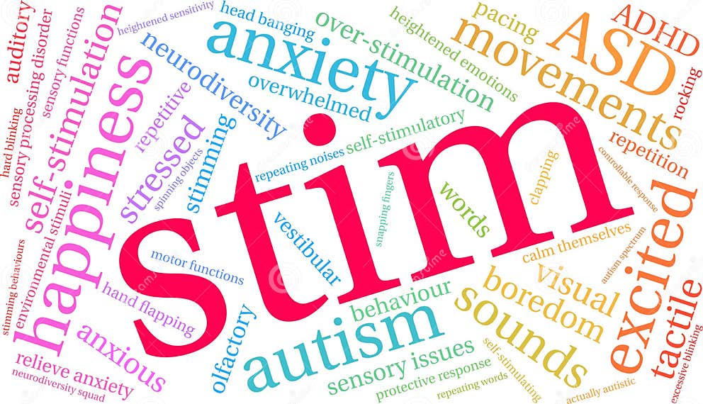 Stim Word Cloud stock vector. Illustration of adhd, excessive - 209621828