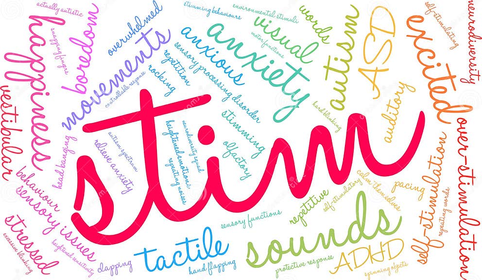 Stim Word Cloud stock vector. Illustration of flapping - 209621836