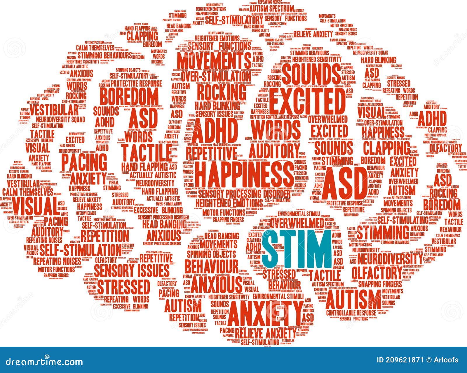 Stim Word Cloud stock vector. Illustration of anxious - 209621871