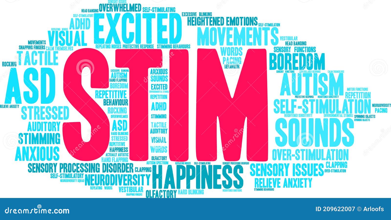 Stim Word Cloud stock vector. Illustration of boredom - 209622007