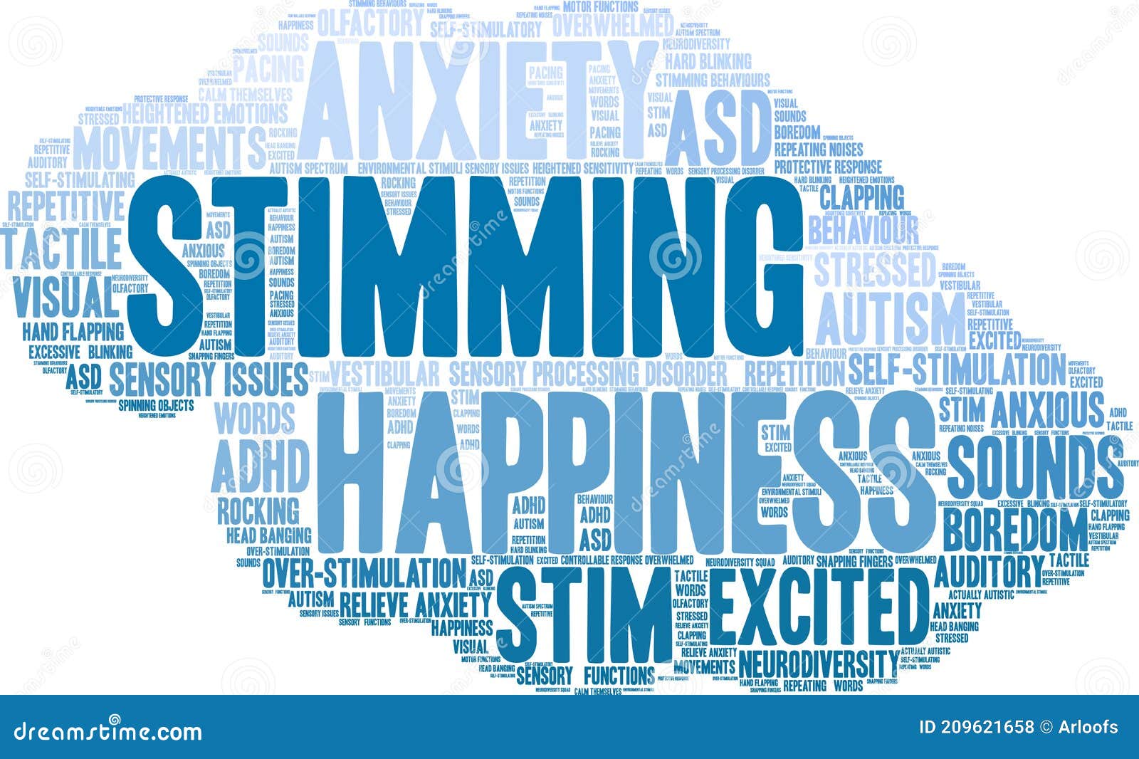 Stimming Word Cloud stock vector. Illustration of motor - 209621658