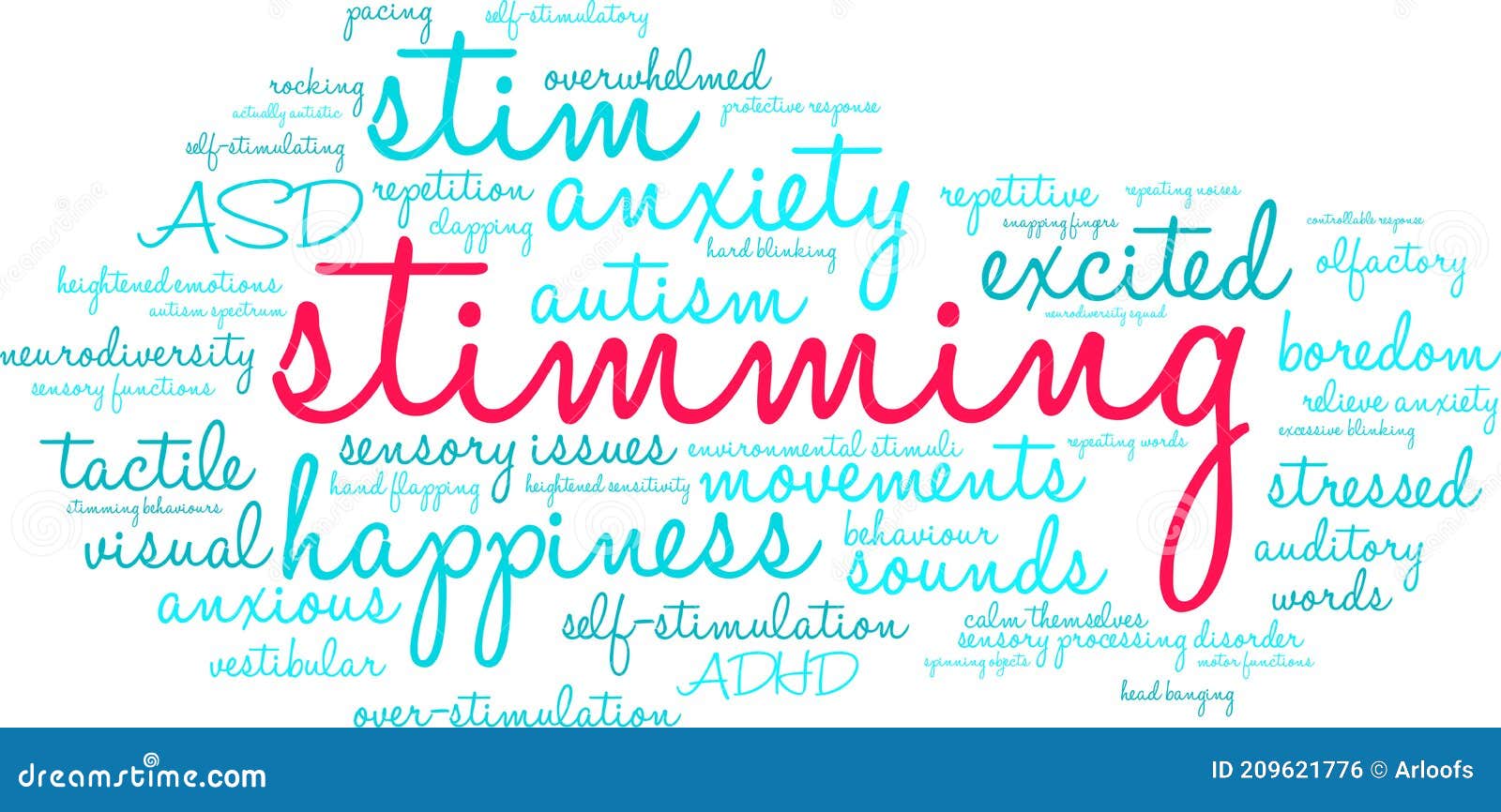 Stimming Word Cloud stock vector. Illustration of movements - 209621776