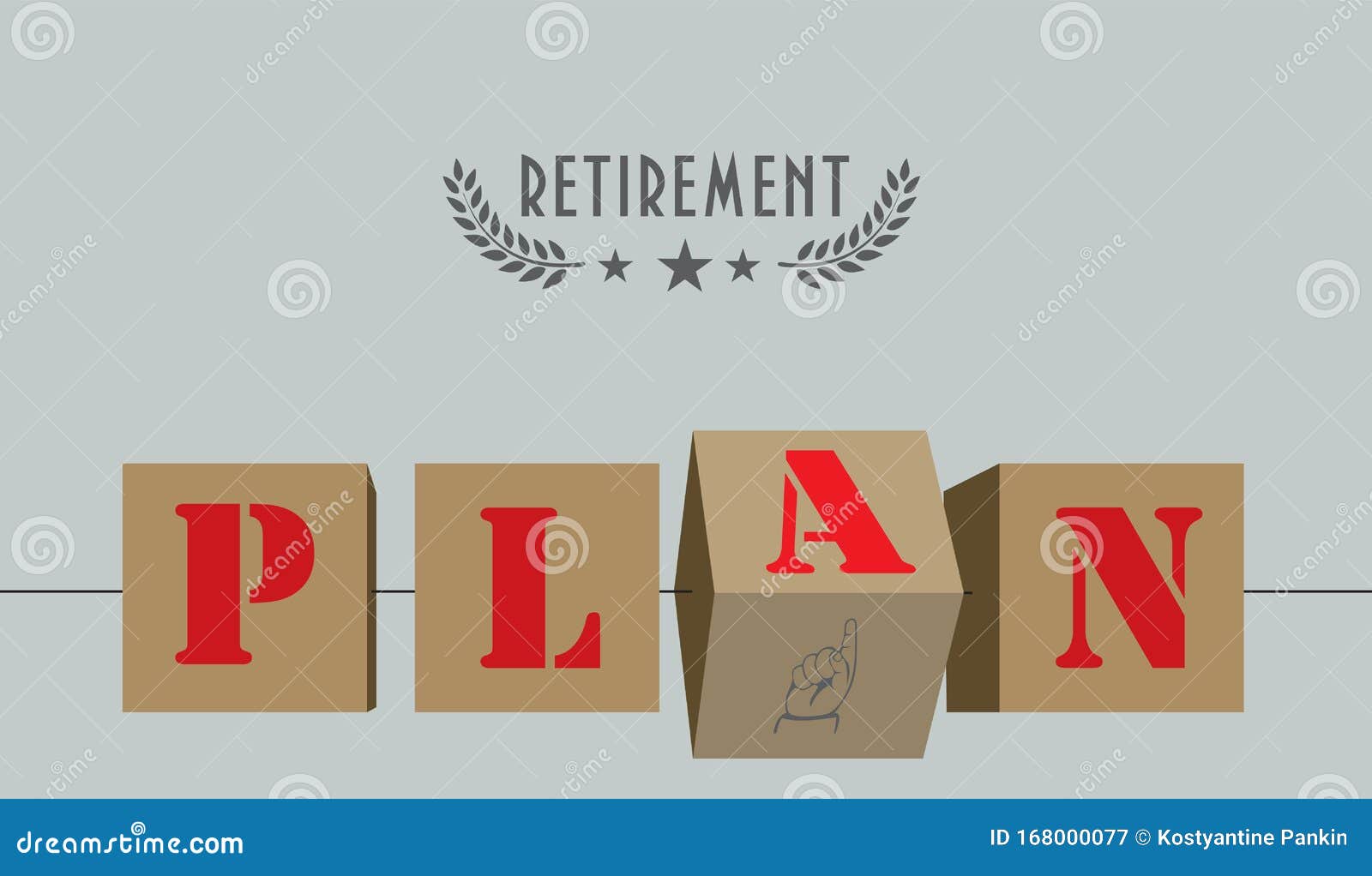 Poster retirement plan stock vector. Illustration of business - 168000077