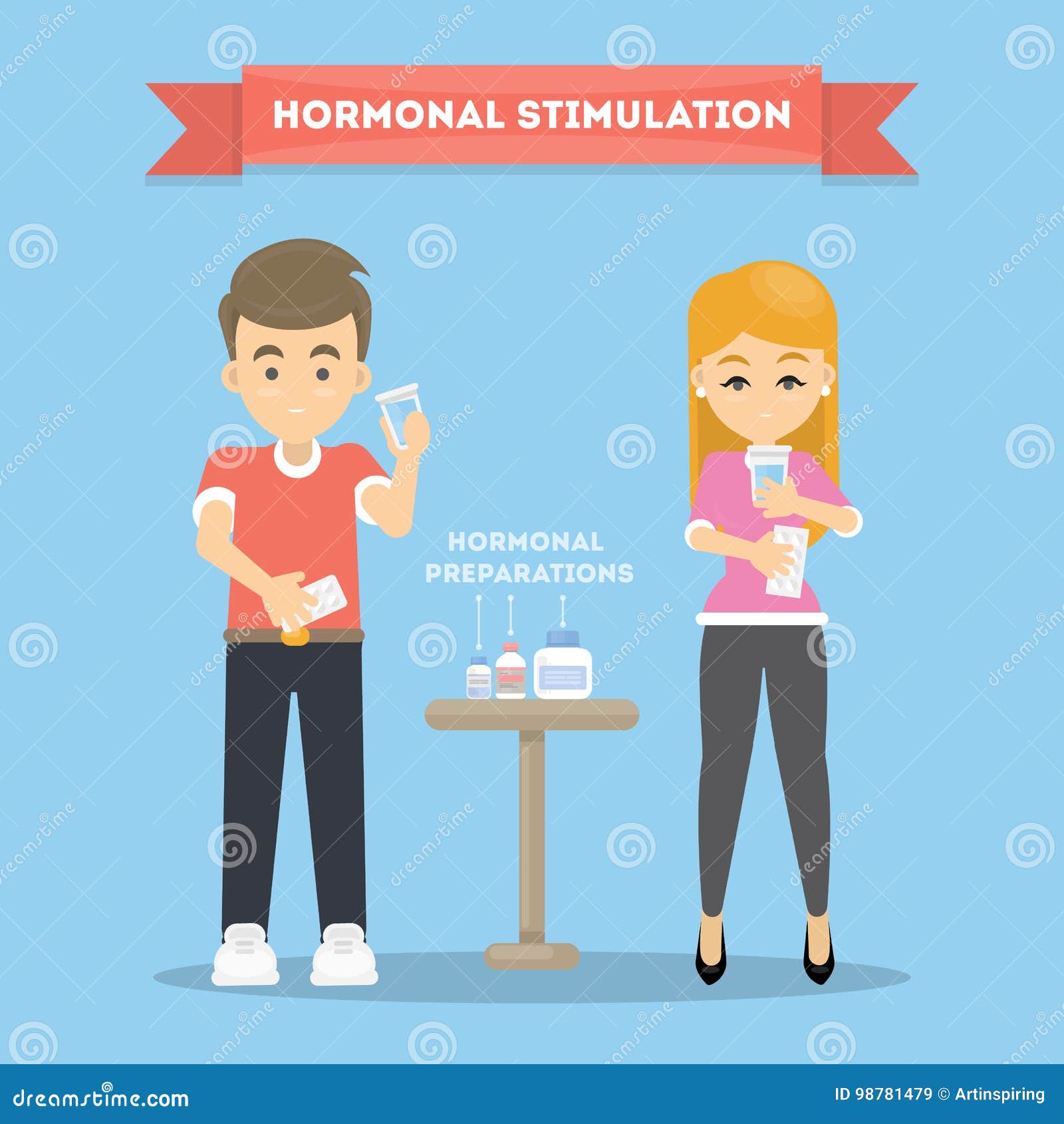 Stimulation of Superovulation. Stock Vector - Illustration of human ...