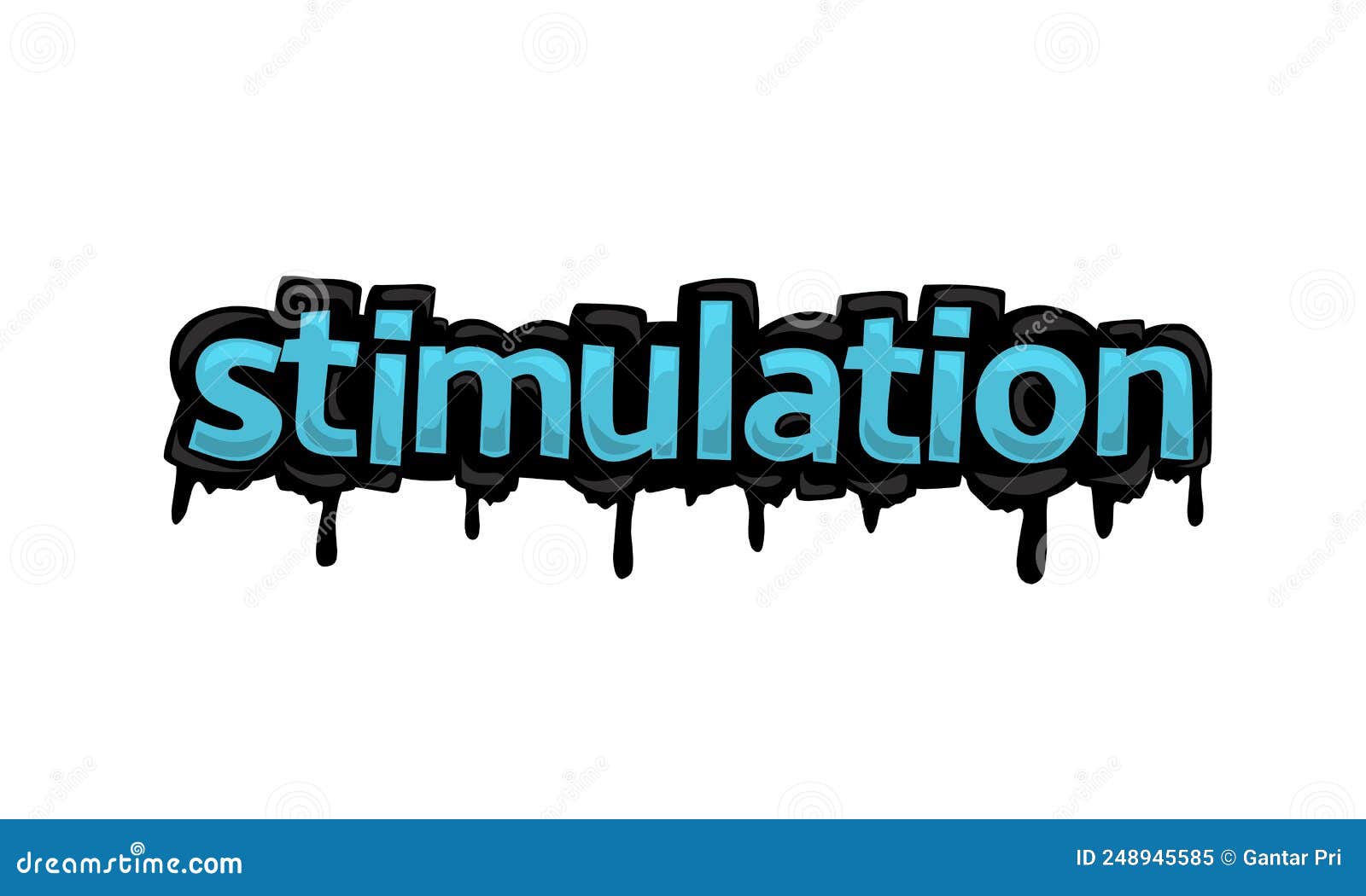 STIMULATION Writing Vector Design on White Background Stock ...