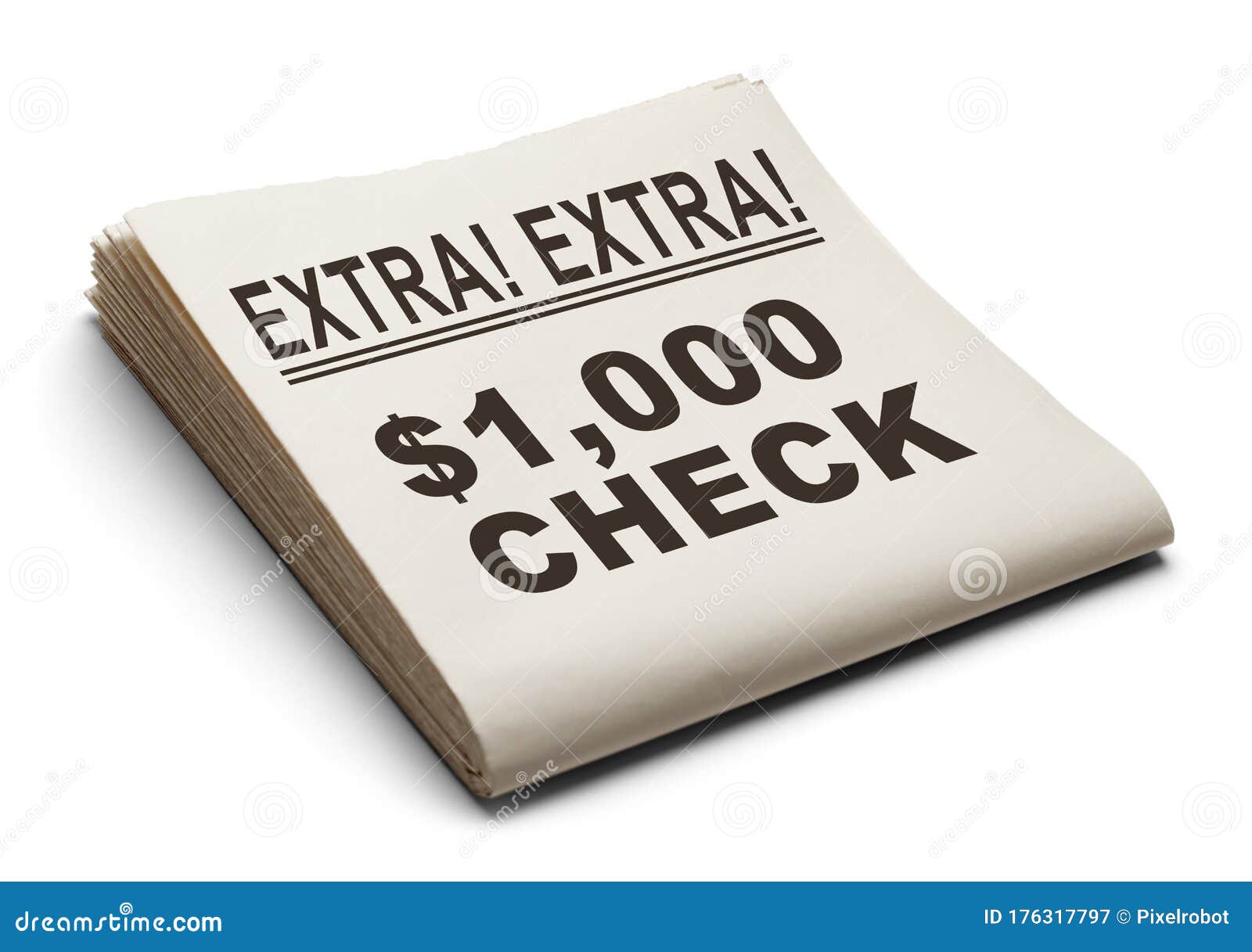 Stimulus Check Newspaper stock image. Image of country - 176317797