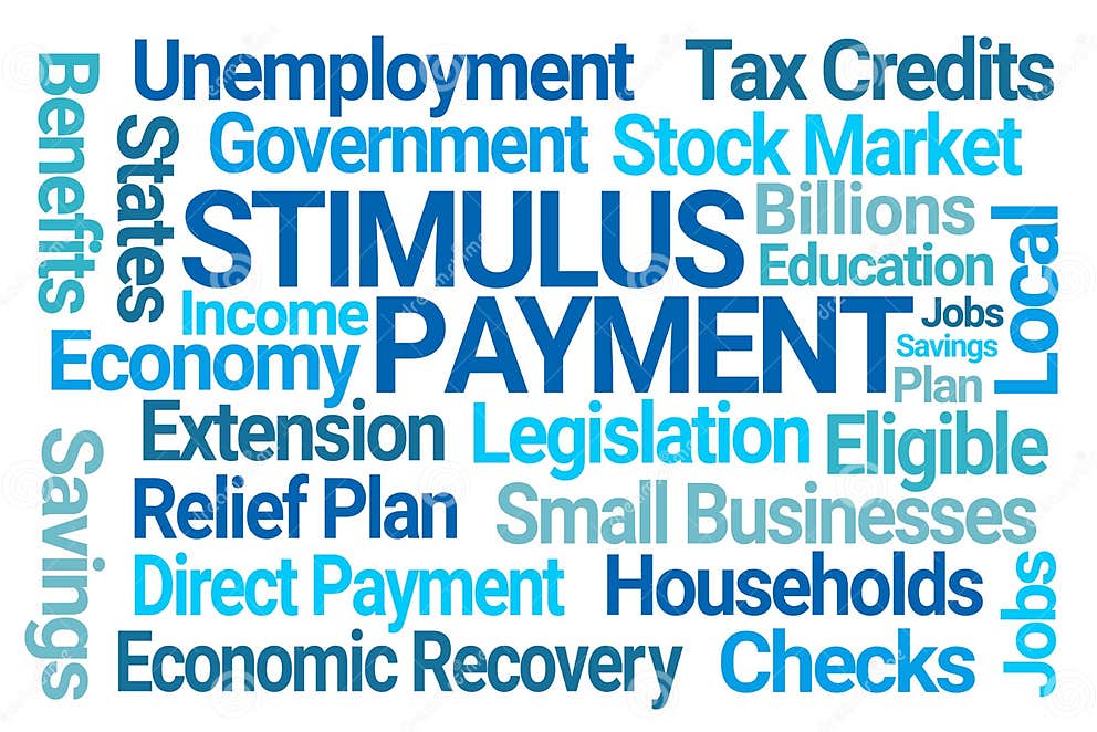 Stimulus Payment Word Cloud Stock Illustration - Illustration of relief ...