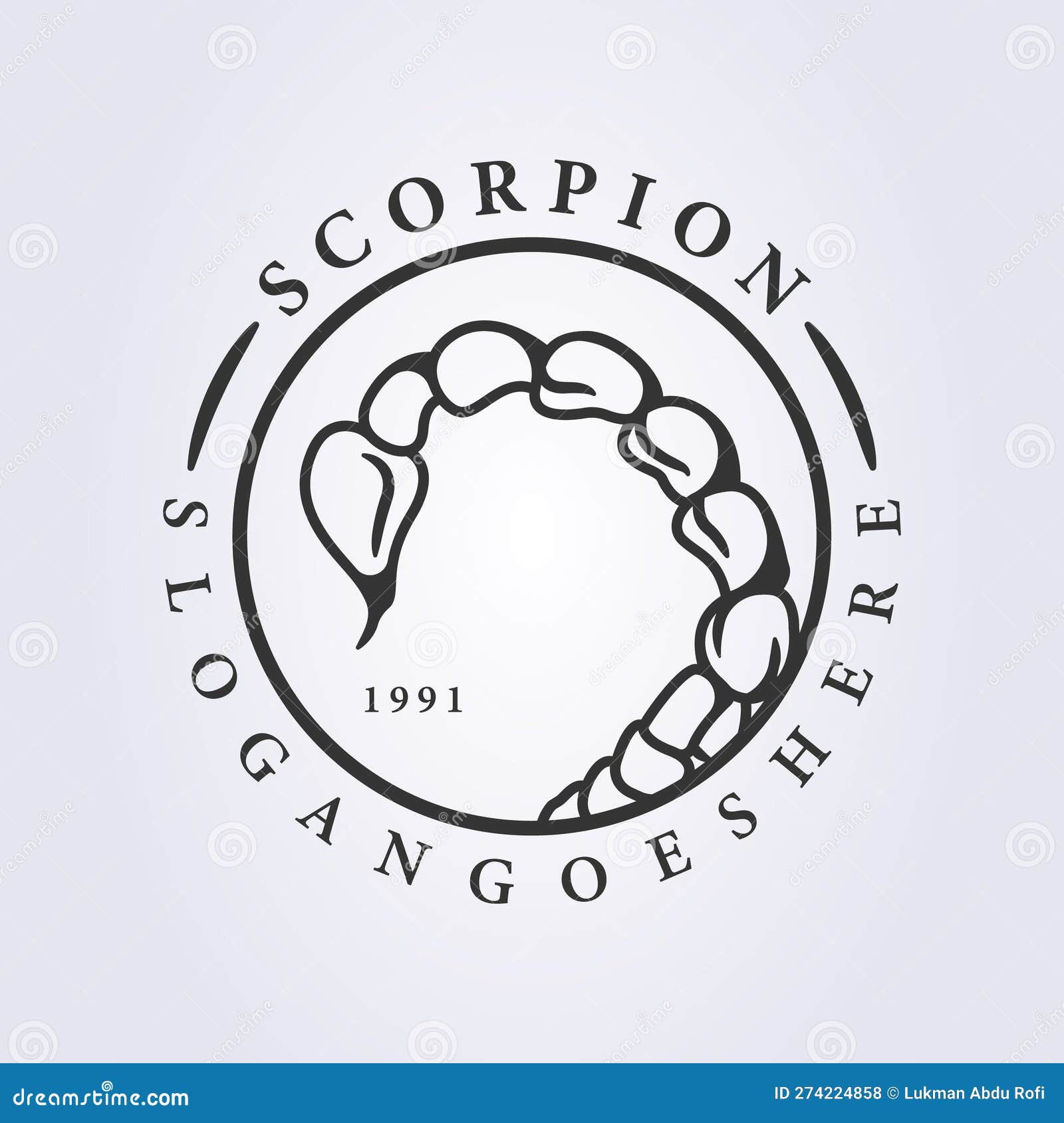 Stinger of Scorpion Logo Vector Illustration Design Stock Illustration ...