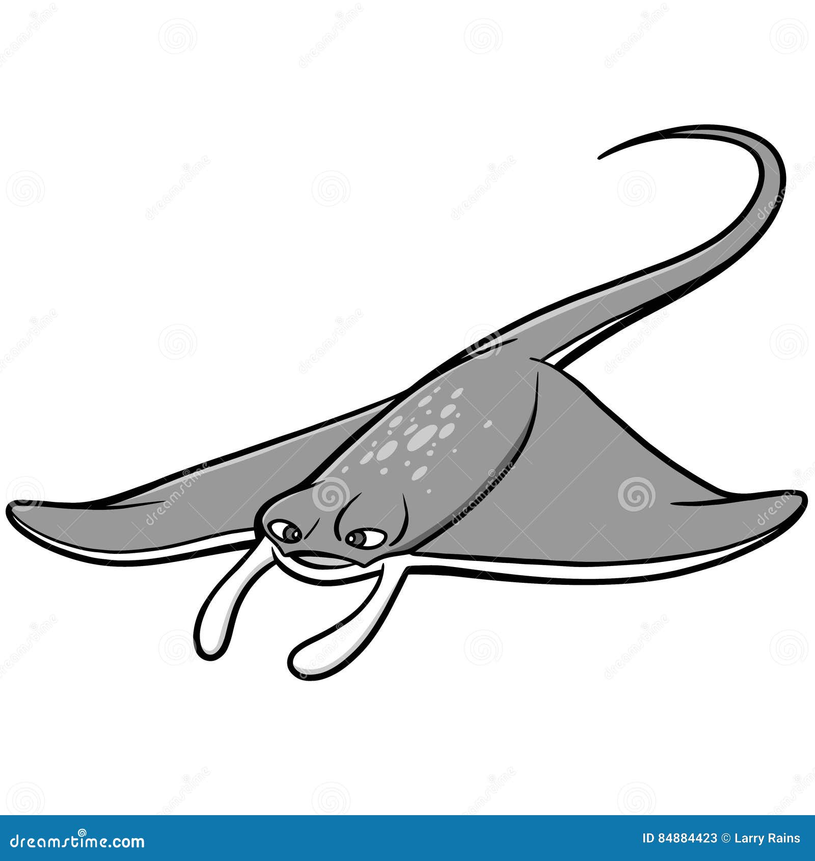 Stingray Cartoon Illustration Stock Vector - Illustration of mascot ...