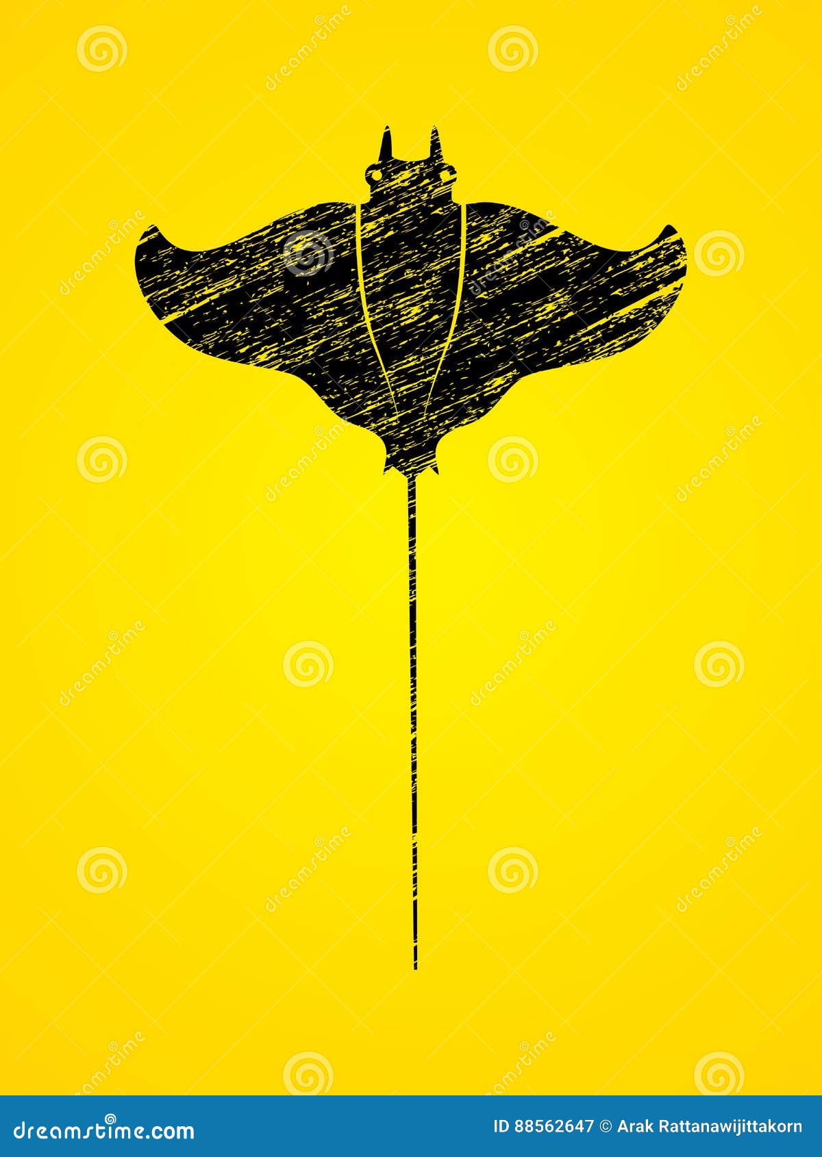 Stingray Fish, Sea Fox Continuous Line Drawing. One Line Art Of ...