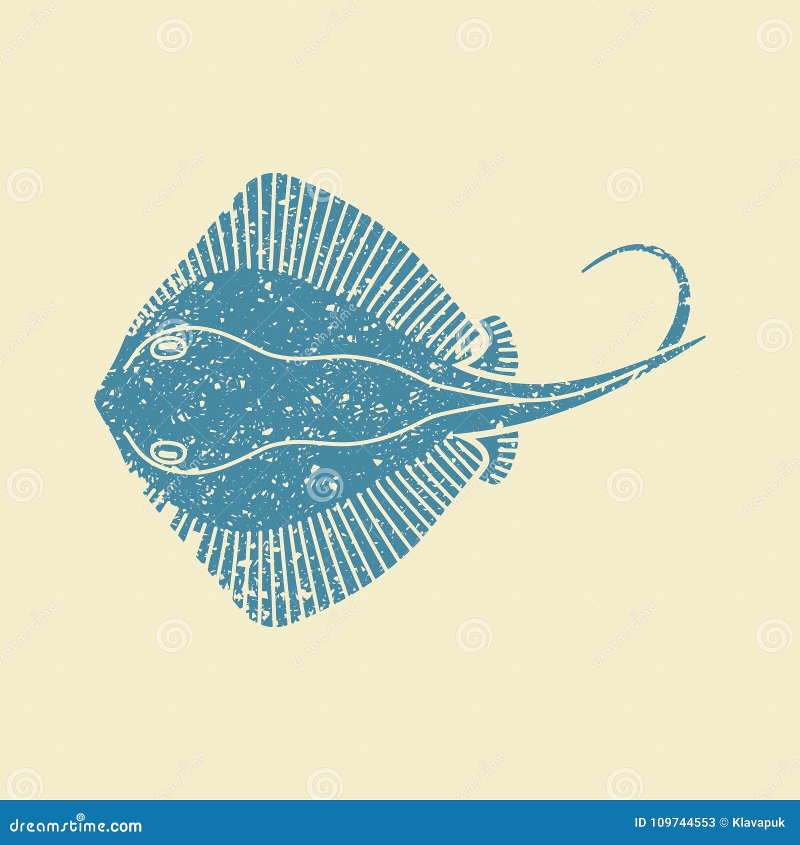 Stingray Fish, Sea Fox Continuous Line Drawing. One Line Art Of ...