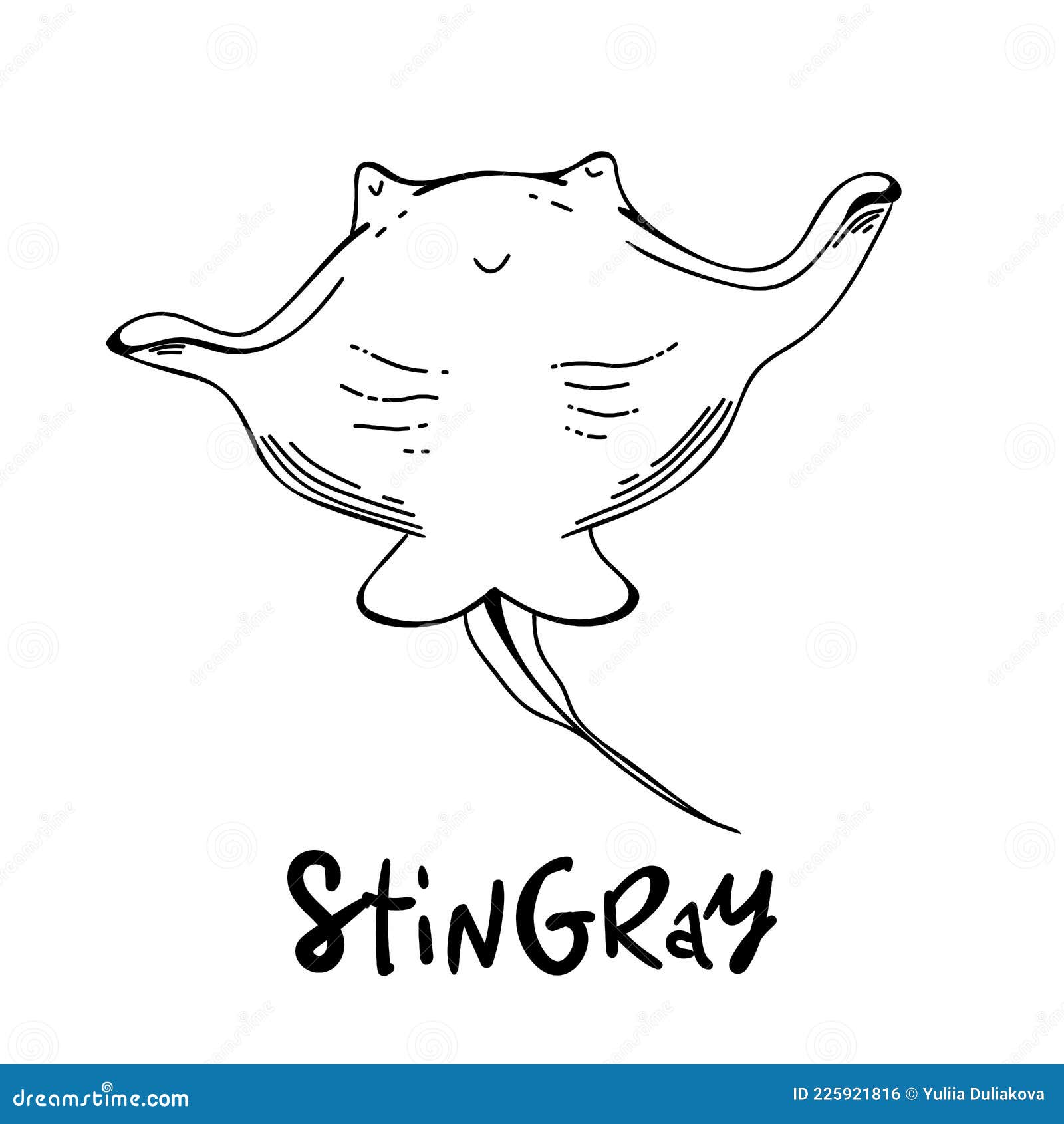 Stingray Icon. Cartoon Illustration of Stingray Vector Icon for Web ...