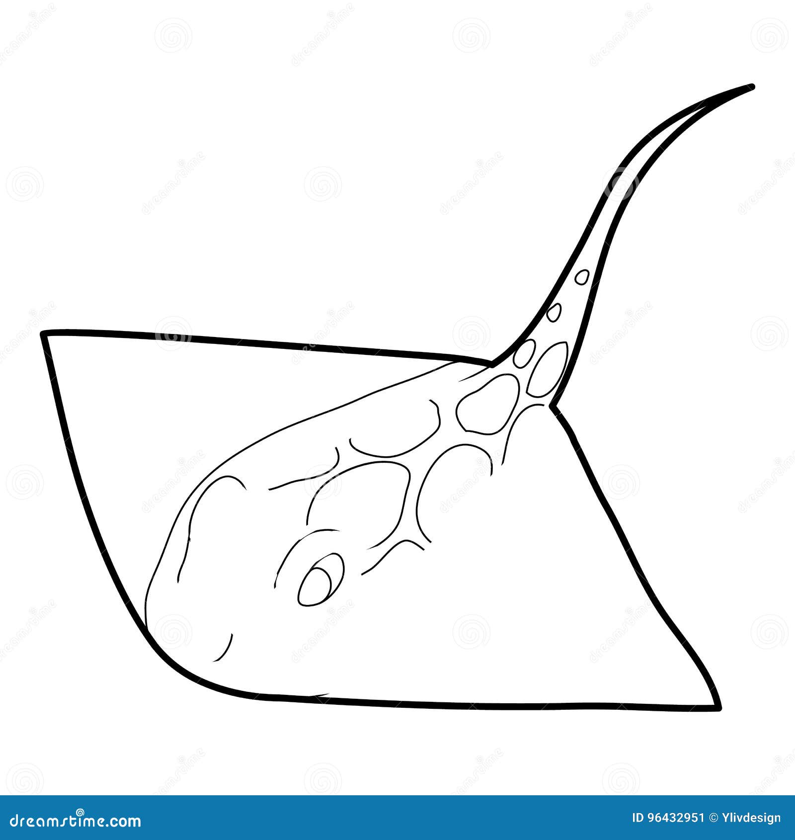 Stingray icon outline stock vector. Illustration of animal - 96432951