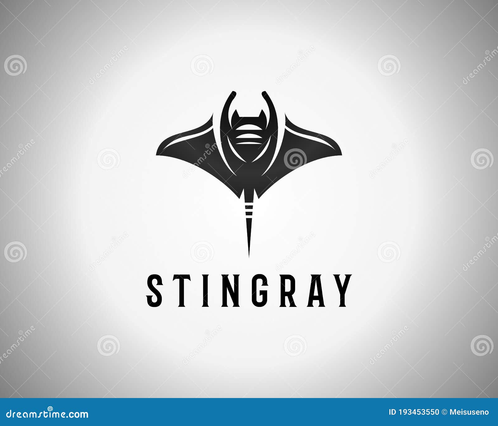 Stingray Logo Character Design Template Stock Vector - Illustration of ...