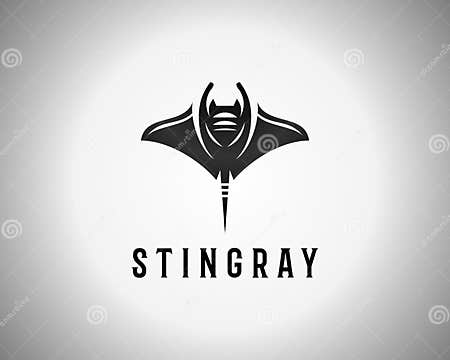 Stingray Logo Character Design Template Stock Vector - Illustration of ...