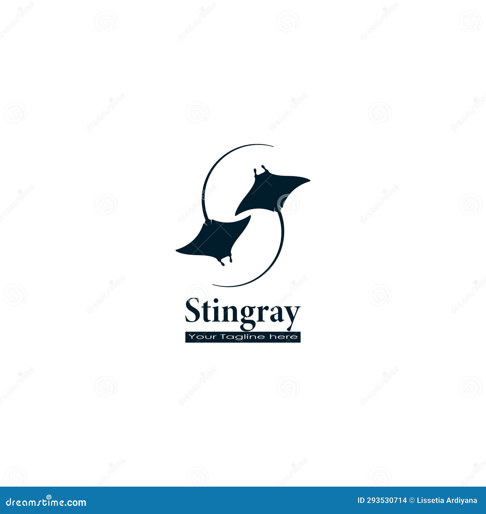 Stingray Logo Design Vector Graphics Stock Vector - Illustration of ...