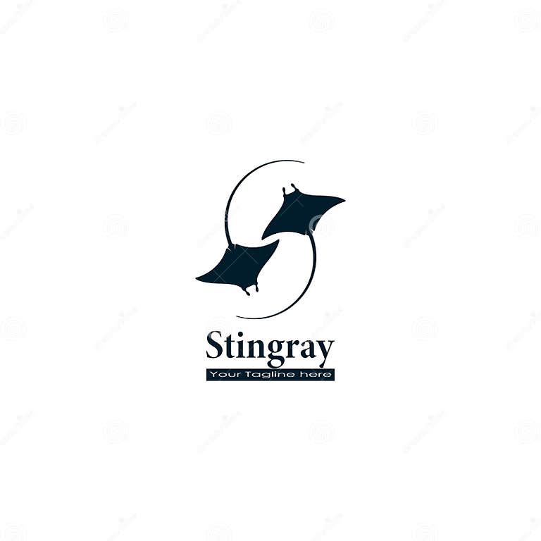 Stingray Logo Design Vector Graphics Stock Vector - Illustration of ...
