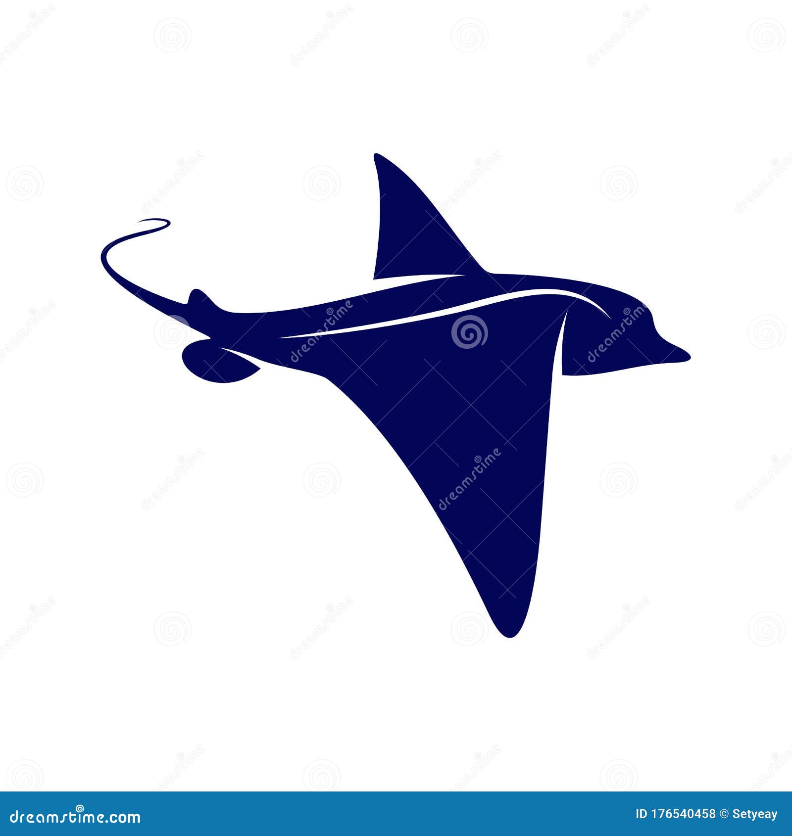 Stingray Logo Design Vector Template. Silhouette of Stingray Design ...