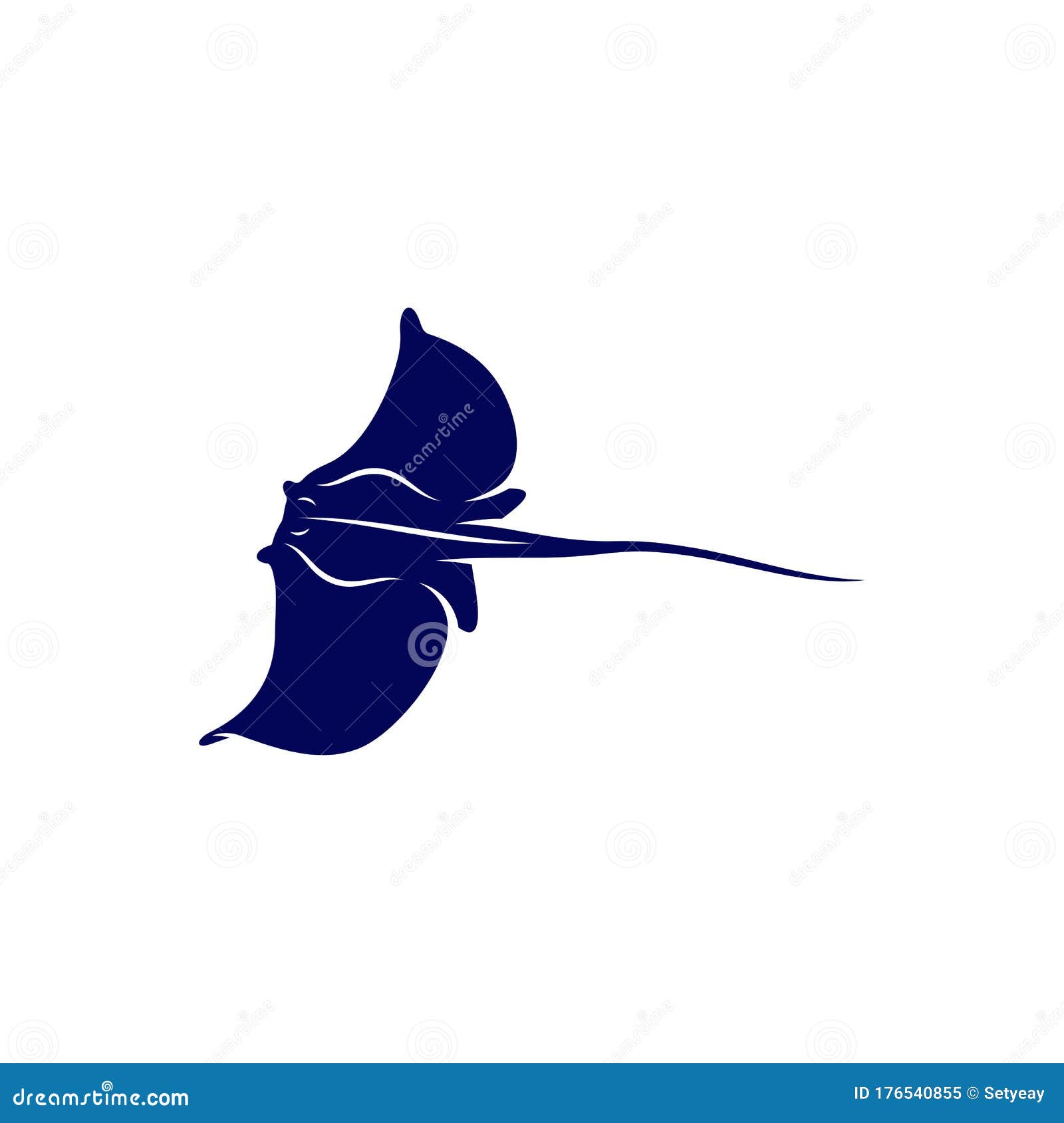 Stingray Logo Design Vector Template. Silhouette of Stingray Design ...