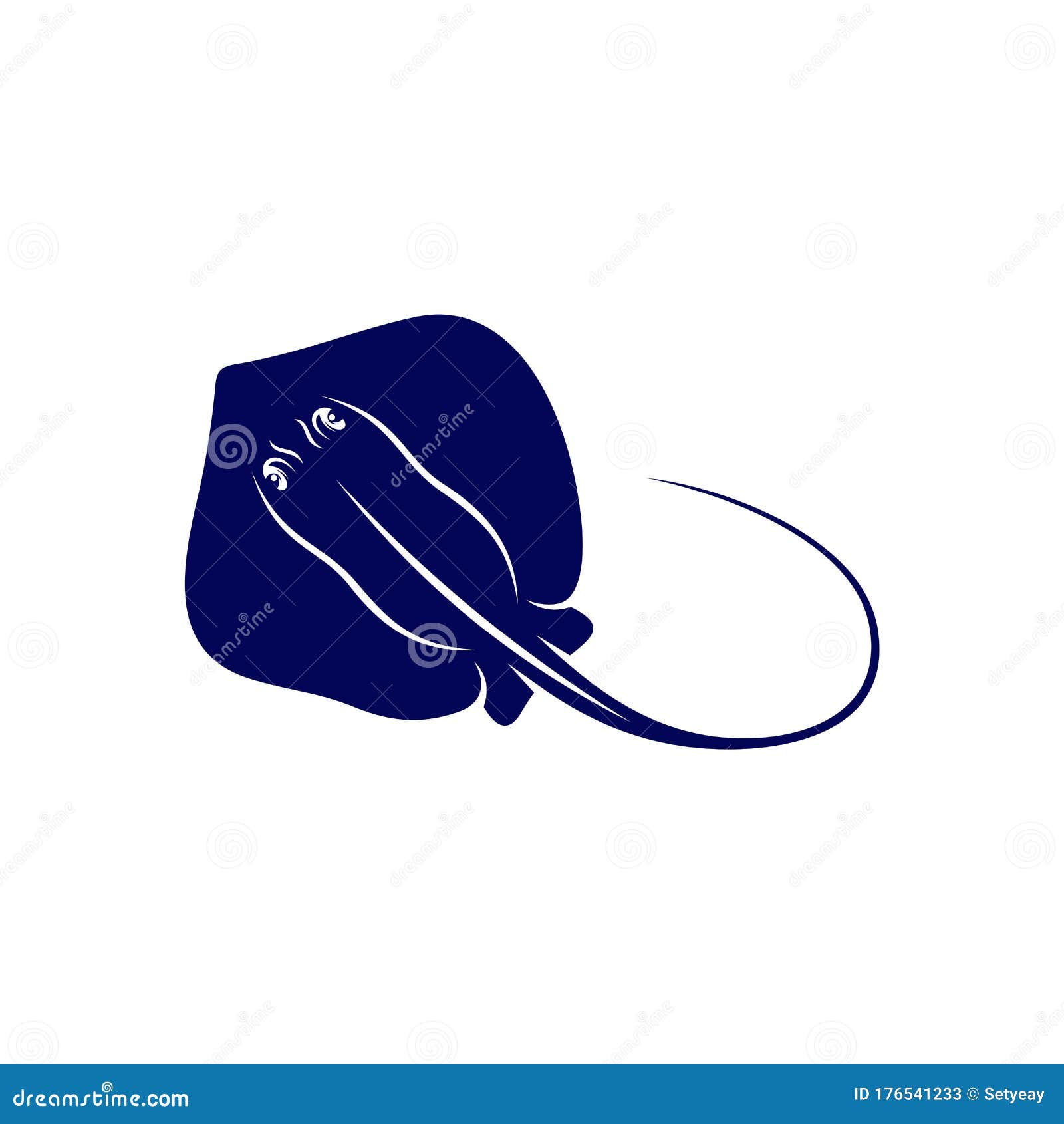 Stingray Logo Design Vector Template. Silhouette of Stingray Design ...