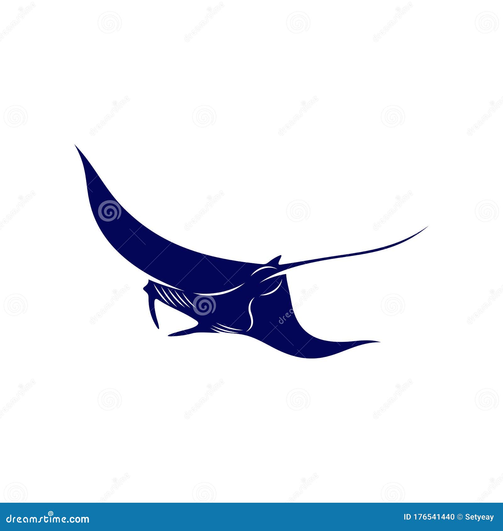 Stingray Logo Design Vector Template. Silhouette of Stingray Design ...