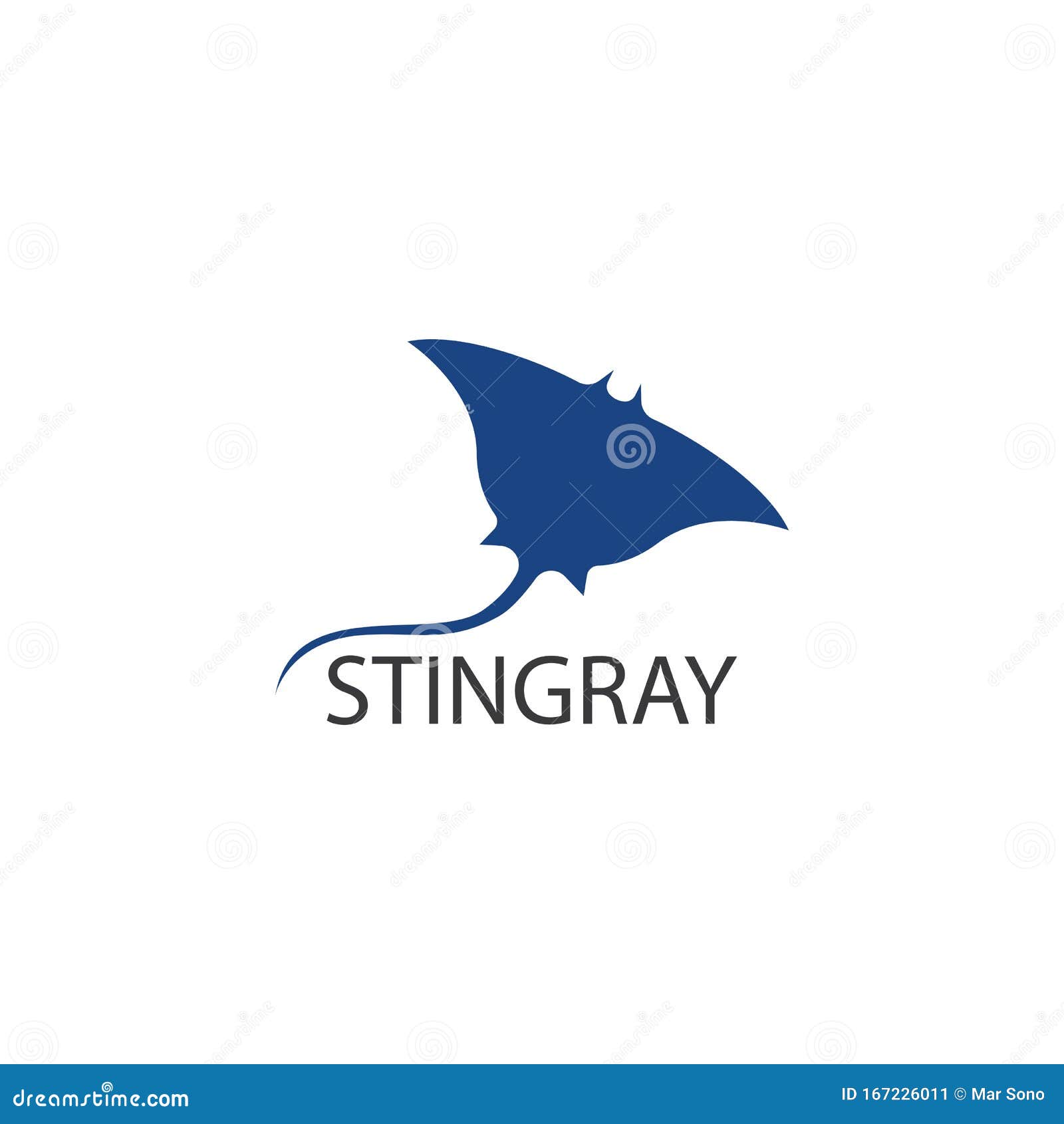 Stingray Logo Ilustration Vector Flat Design Stock Vector ...