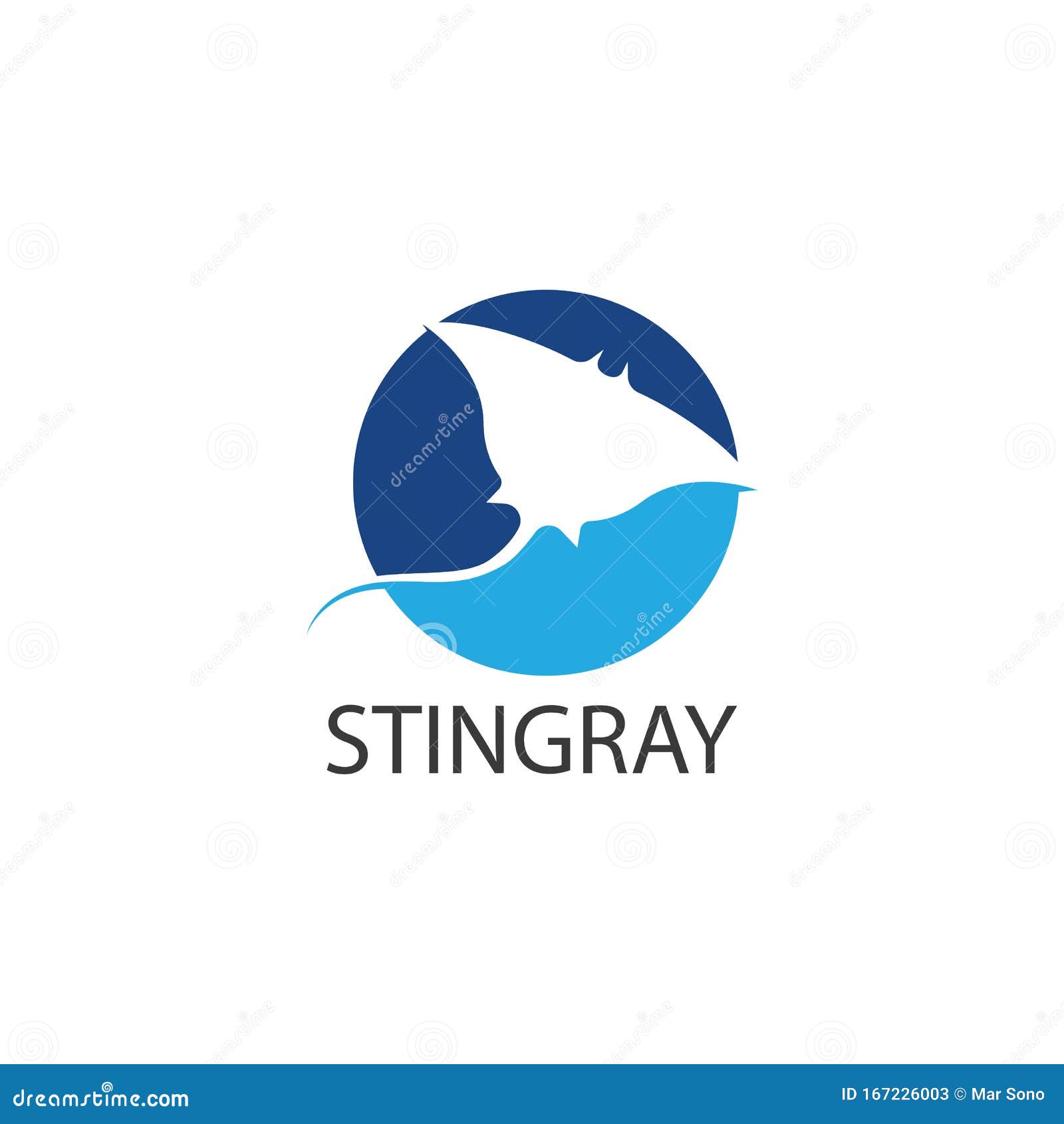 Stingray Logo Ilustration Vector Flat Design Stock Vector ...