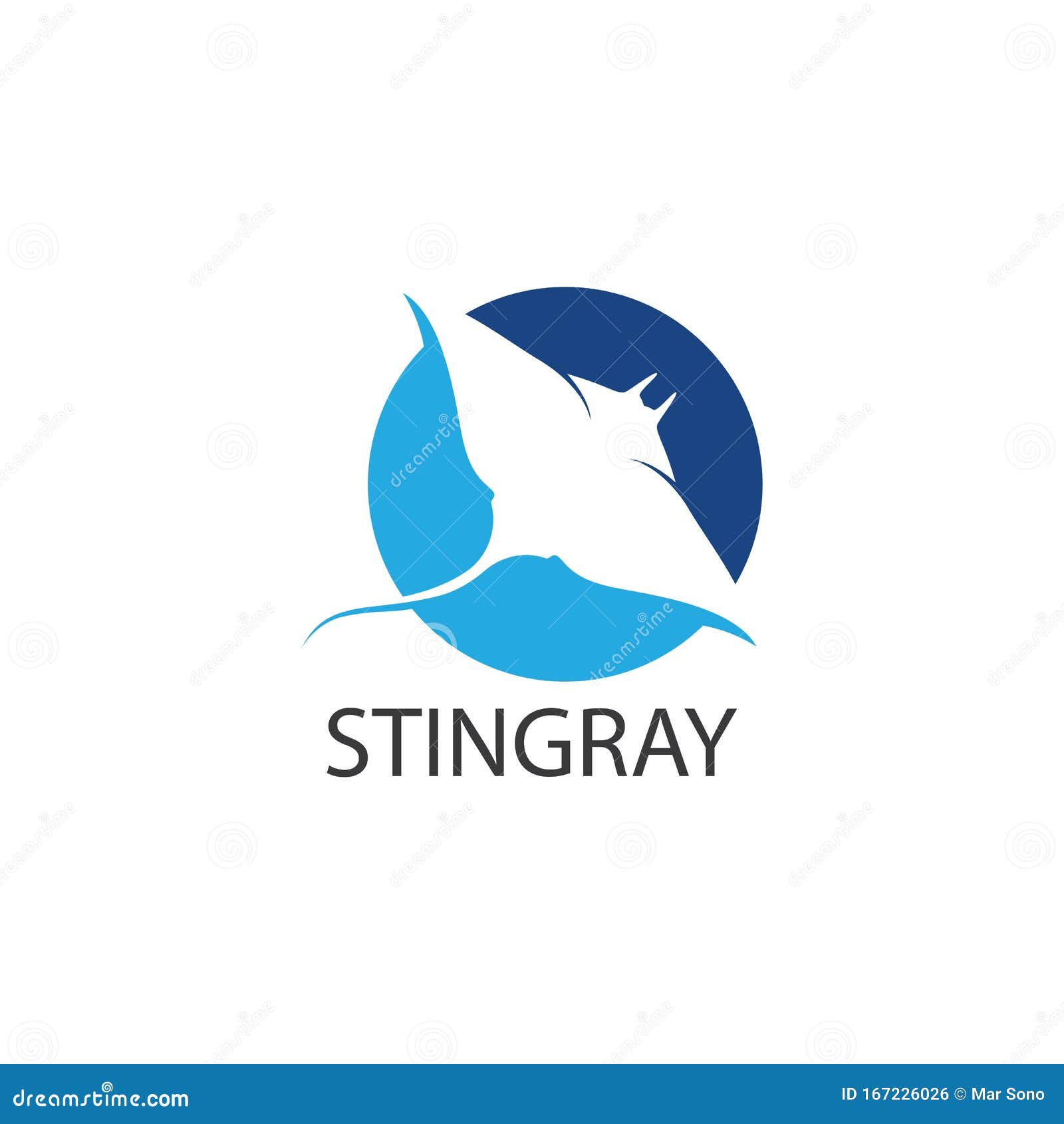 Stingray Logo Ilustration Vector Flat Design Stock Vector ...