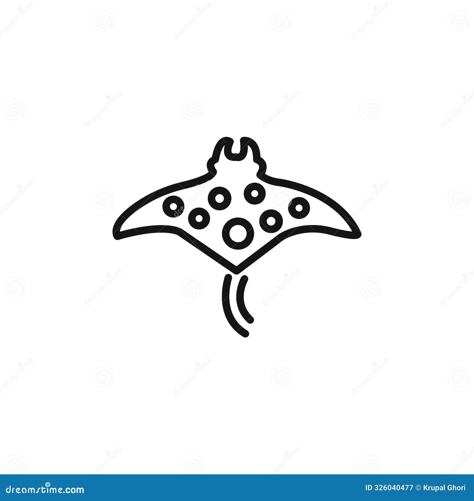 Stingray Logo Sign Vector Outline Stock Illustration - Illustration of ...