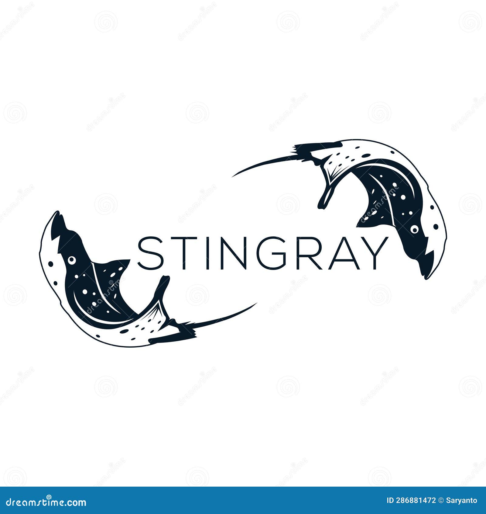 Stingray logo vector. stock illustration. Illustration of icon - 286881472