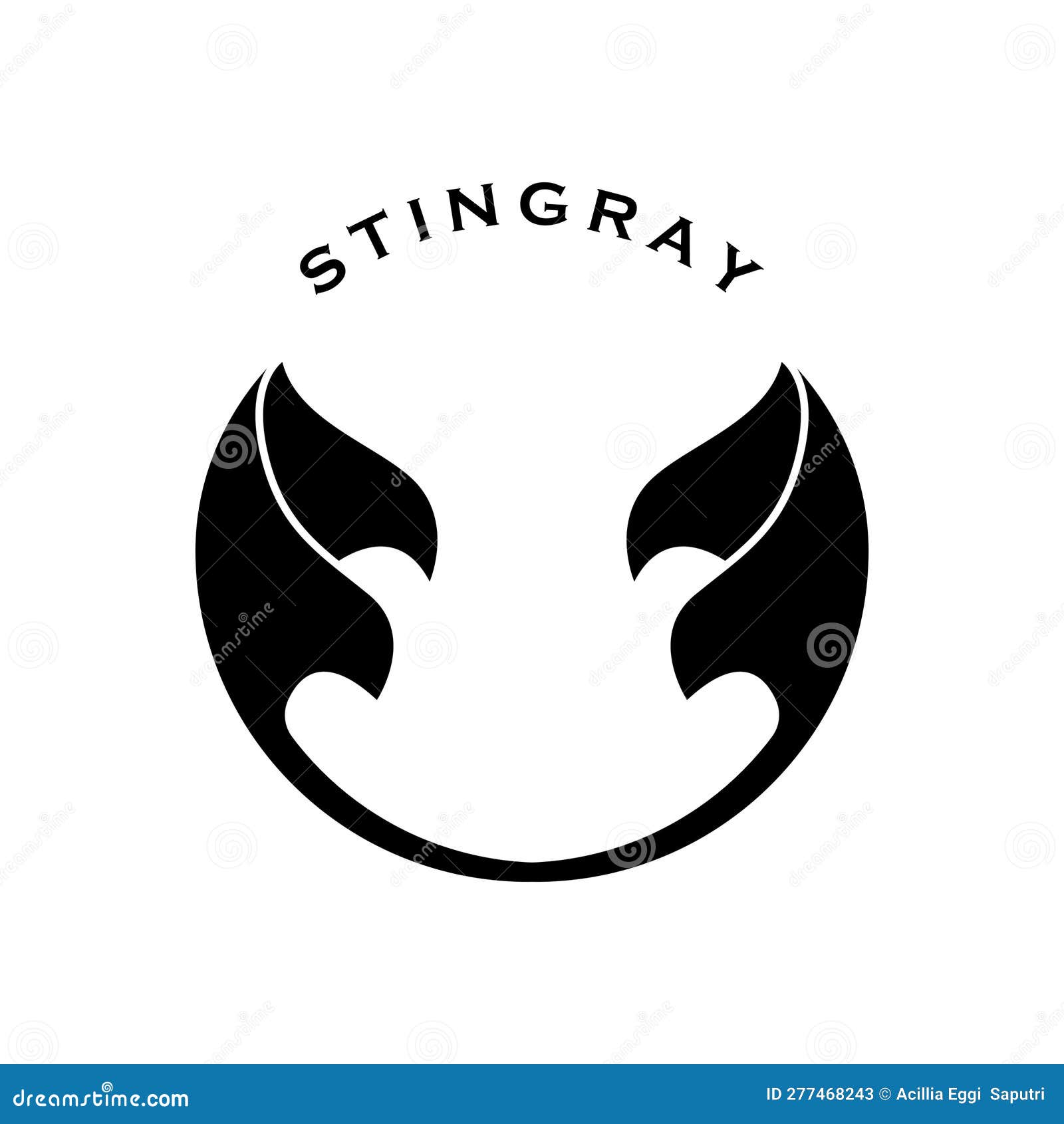 Stingray logo vector stock vector. Illustration of black - 277468243