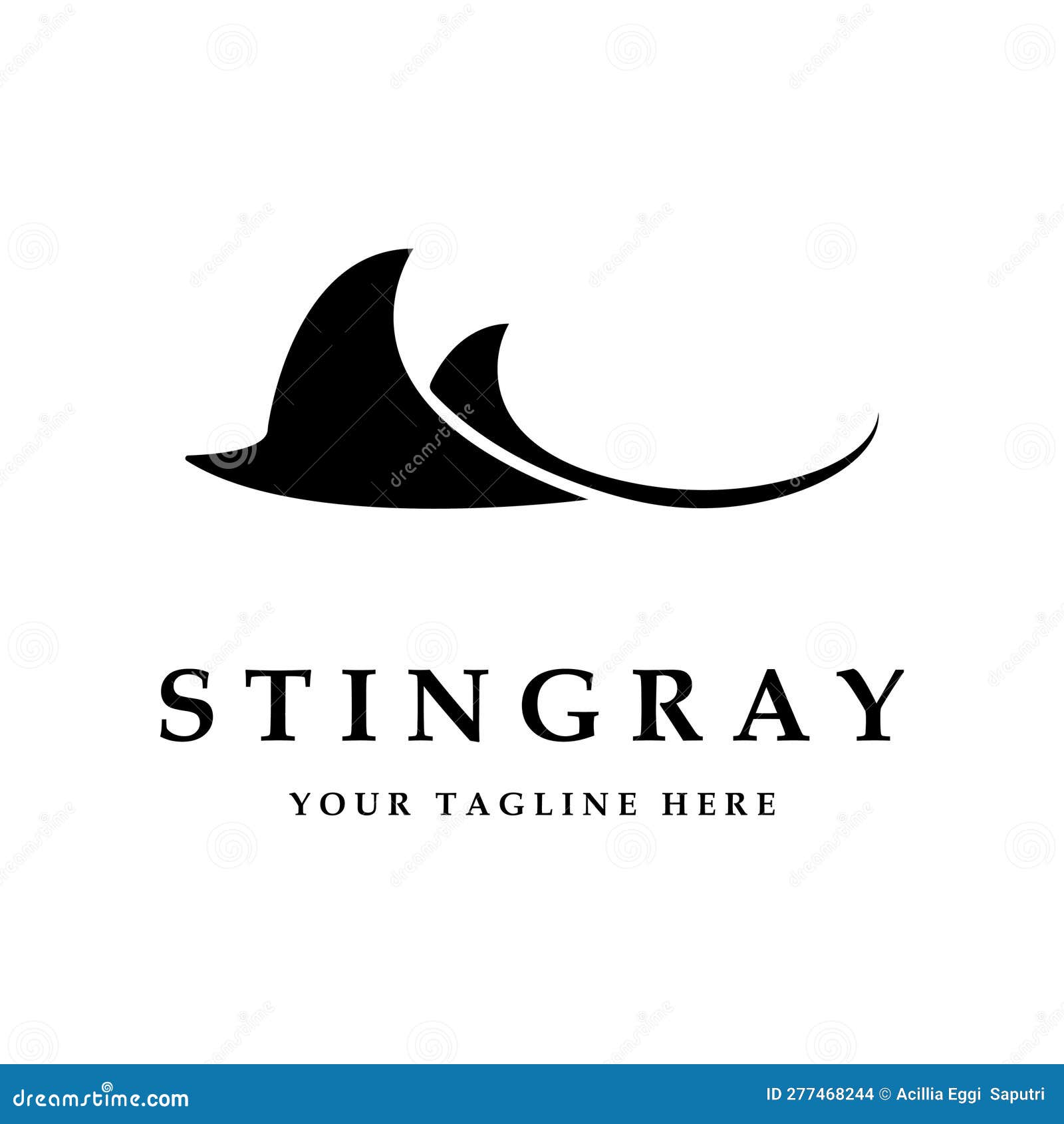 Stingray logo vector stock vector. Illustration of vector - 277468244