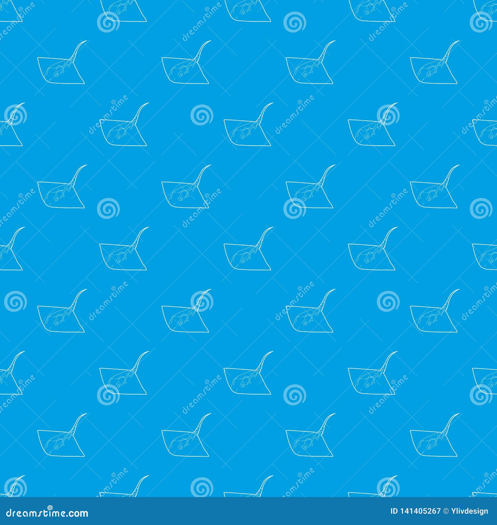 Stingray Pattern Vector Seamless Blue Stock Vector - Illustration of ...