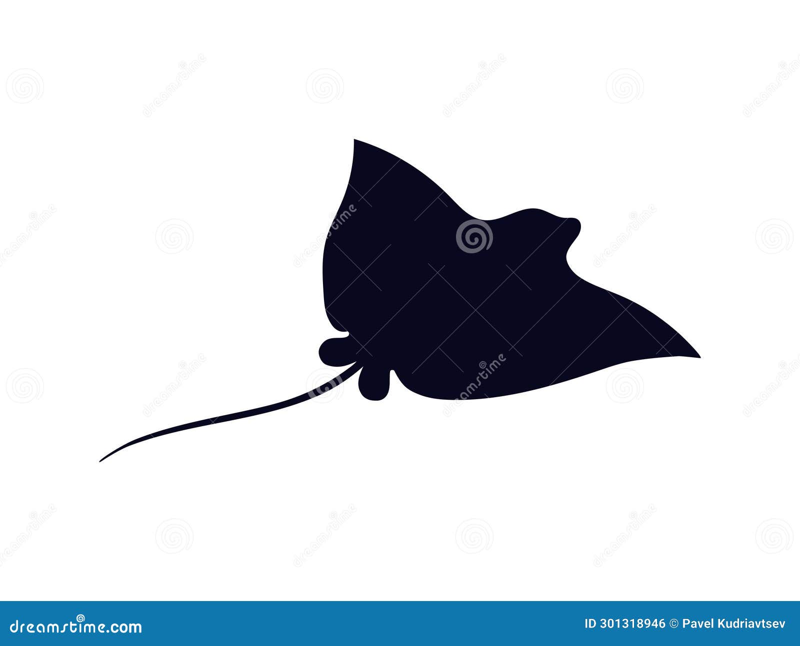 Stingray Silhouette Logo Vector Illustration | CartoonDealer.com #221137056