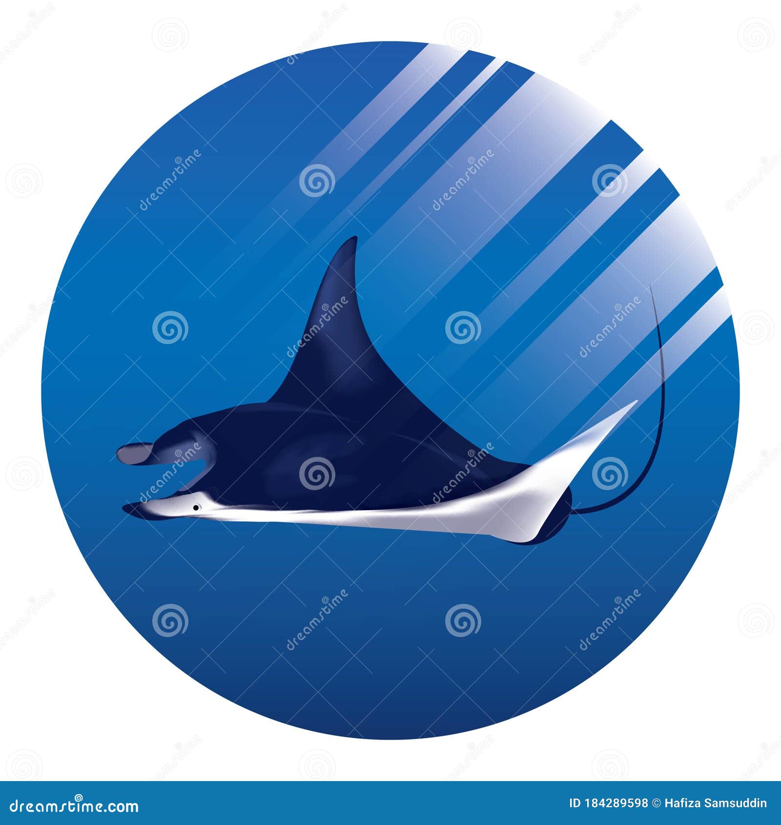 Stingray. Vector Illustration Decorative Background Design Stock Vector ...