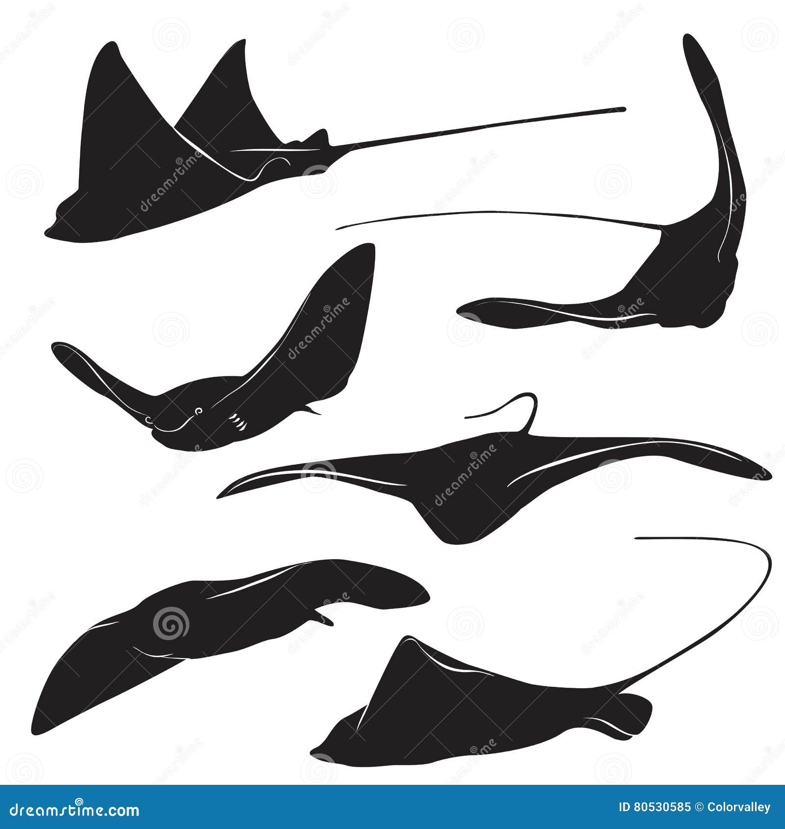 Stingray vector silhouette stock vector. Illustration of symbol - 80530585