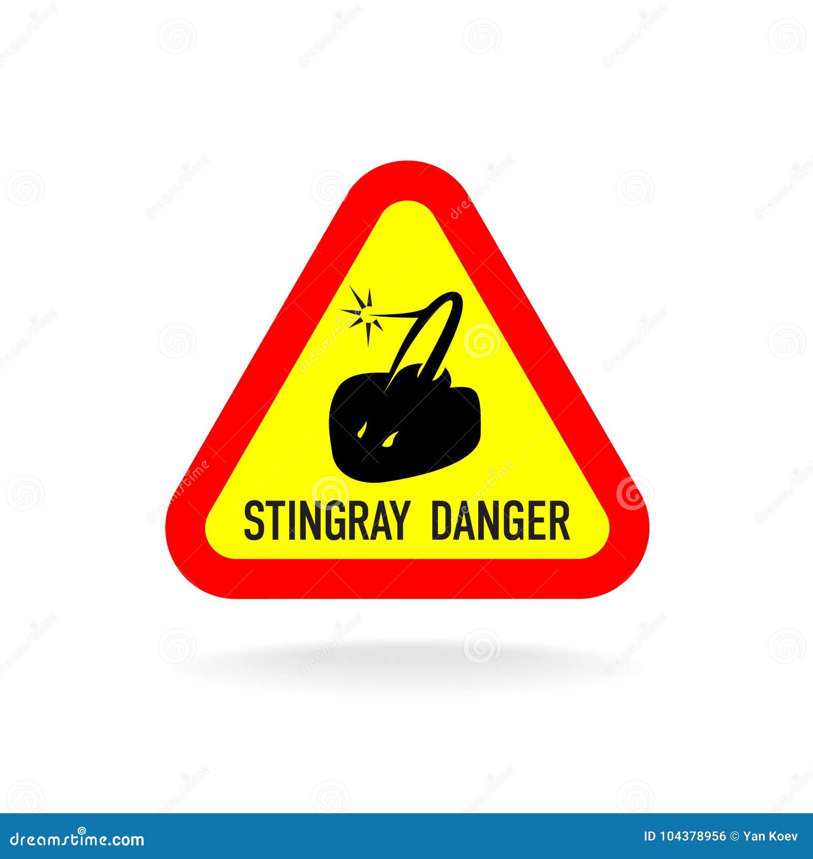 Stingray Warning Symbol. Vector Illustration | CartoonDealer.com #104378956