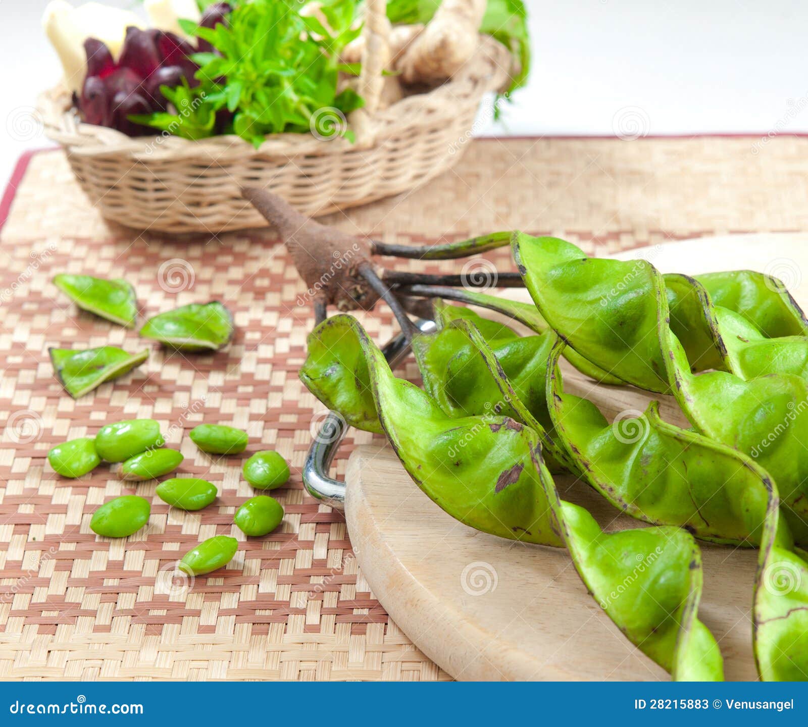 Stink beans herb stock image. Image of healthy, flavor - 28215883