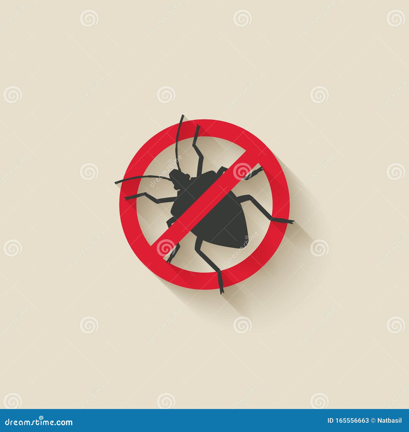 Stink Bug Silhouette. Pest Icon Stop Sign Stock Vector - Illustration ...