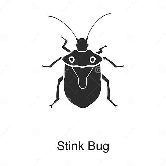 Stink Bug Vector Icon.Black Vector Icon Isolated on White Background ...