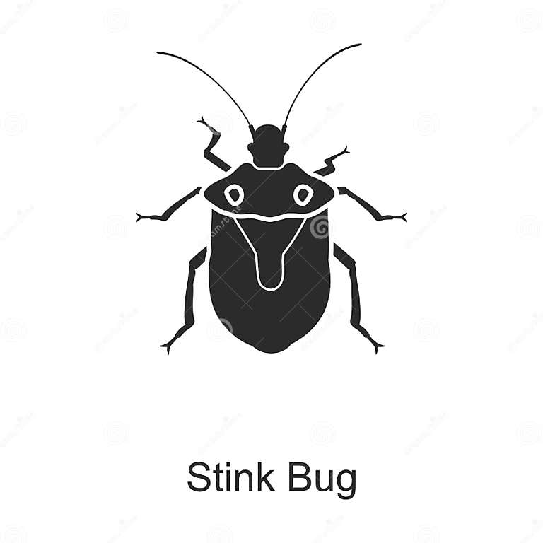 Stink Bug Vector Icon.Black Vector Icon Isolated on White Background ...