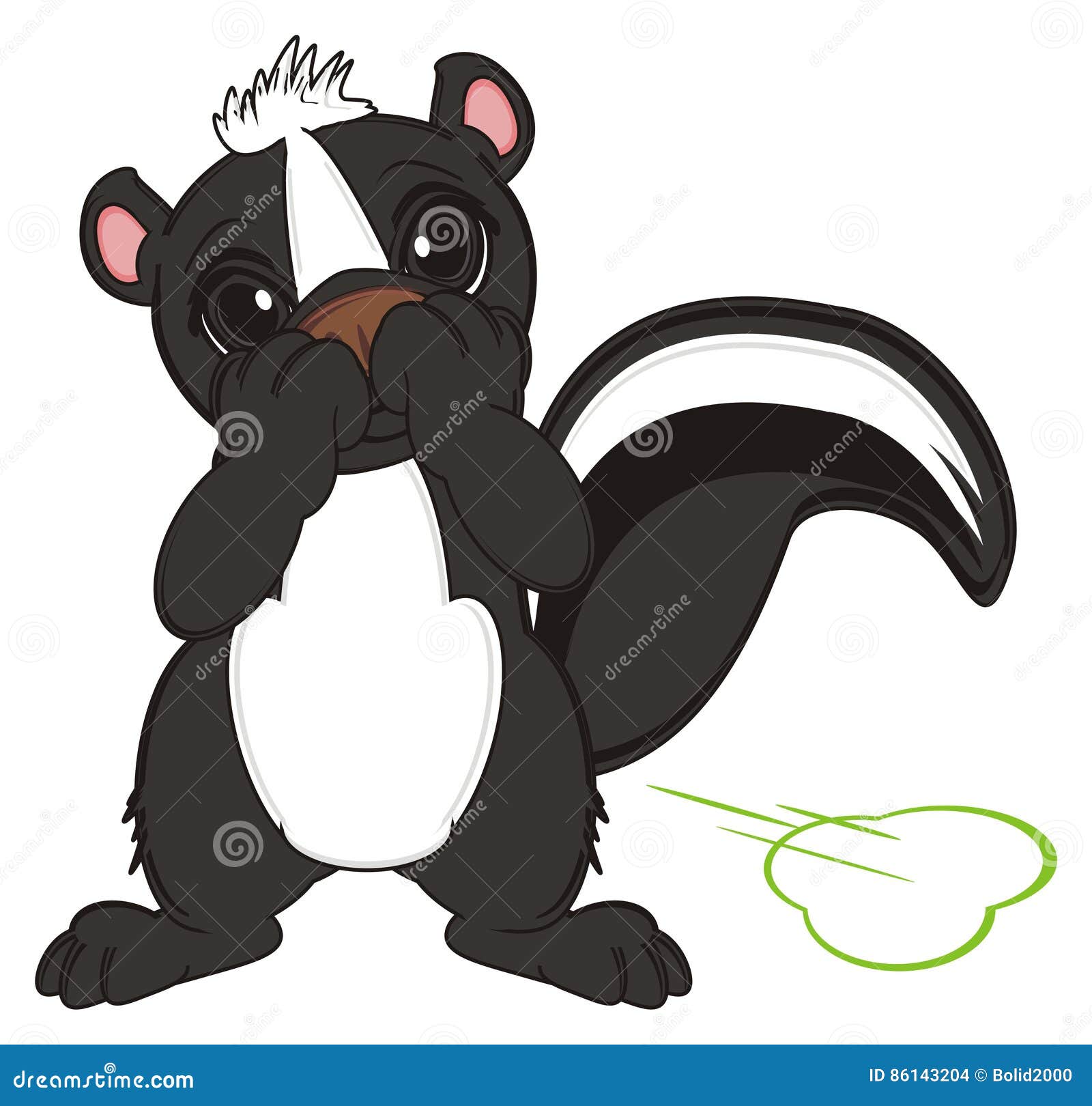 Stinkdier en zijn geur stock illustratie. Illustration of veiligheid ...