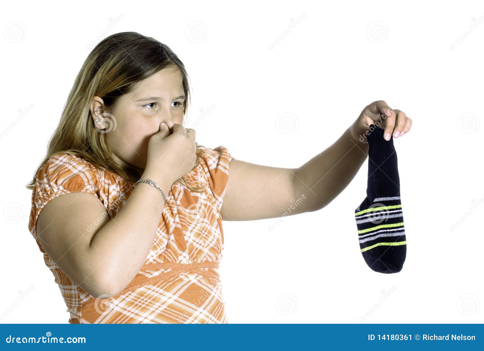 Stinkende Sok stock afbeelding. Image of meisje, stinken - 14180361